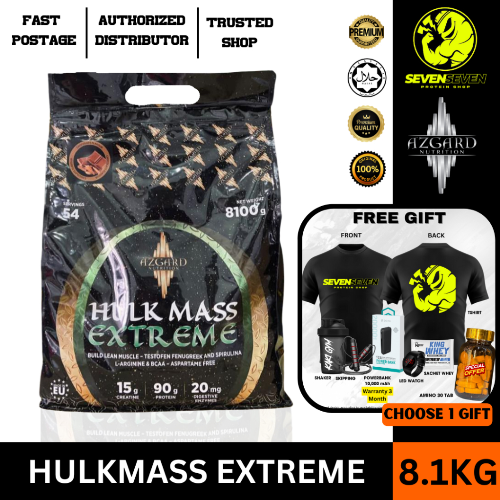 Azgard Nutrition Hulkmass Extreme 8.1kg | Shopee Malaysia