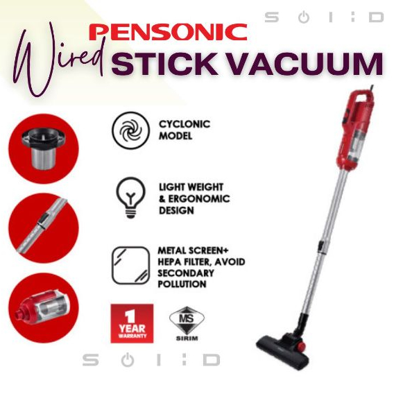 Pensonic Wired Stick Vacuum 600W, PVC-1003H | Shopee Malaysia