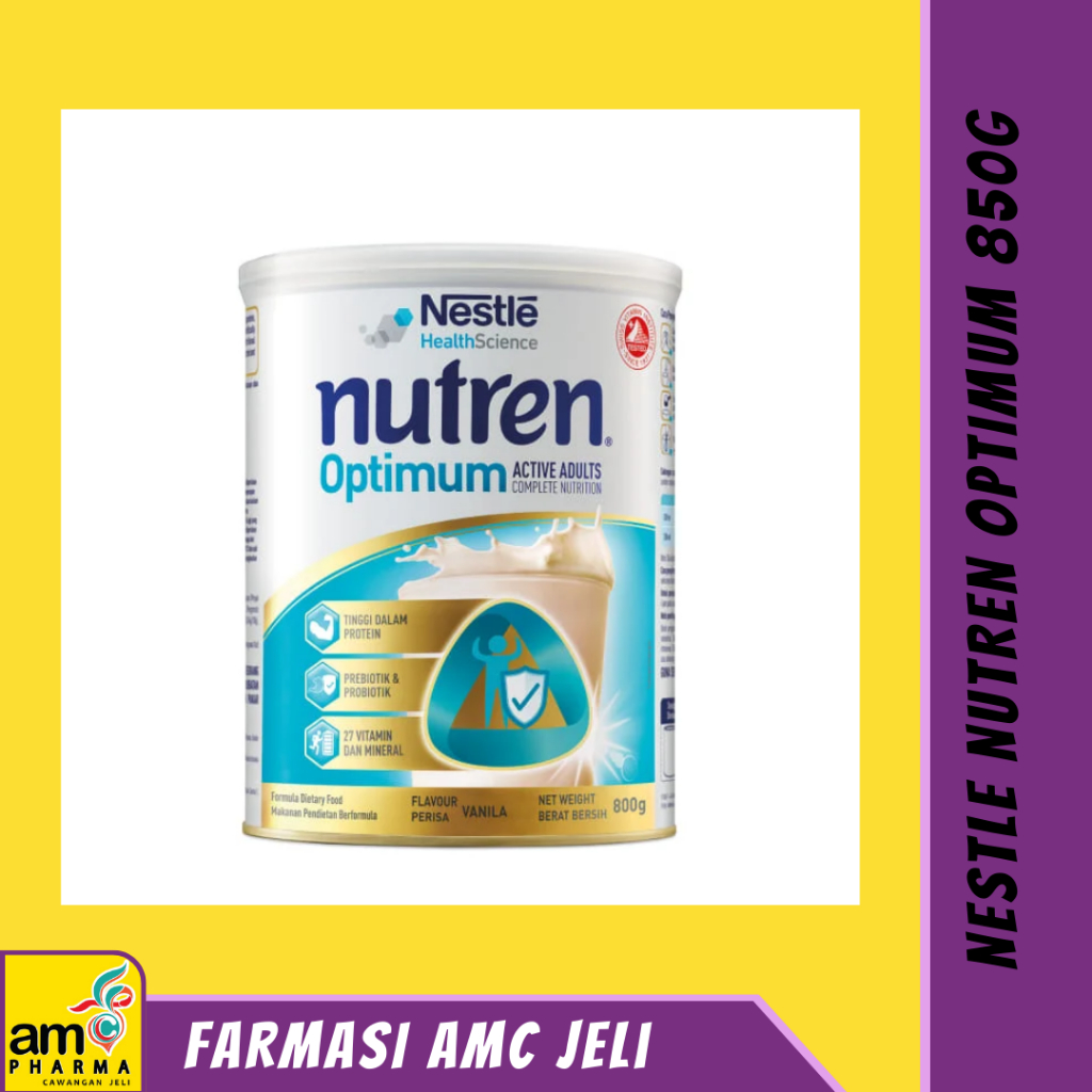 NESTLE NUTREN OPTIMUM 800g VANILA FLAVOUR-susu utk selepas pembedahan ...