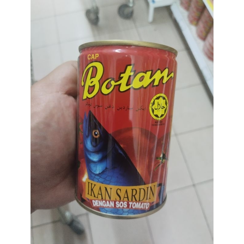 BOTAN Sardine in Tomato Sauce 425G - Ikan Sardin dalam Sos Tomato ...