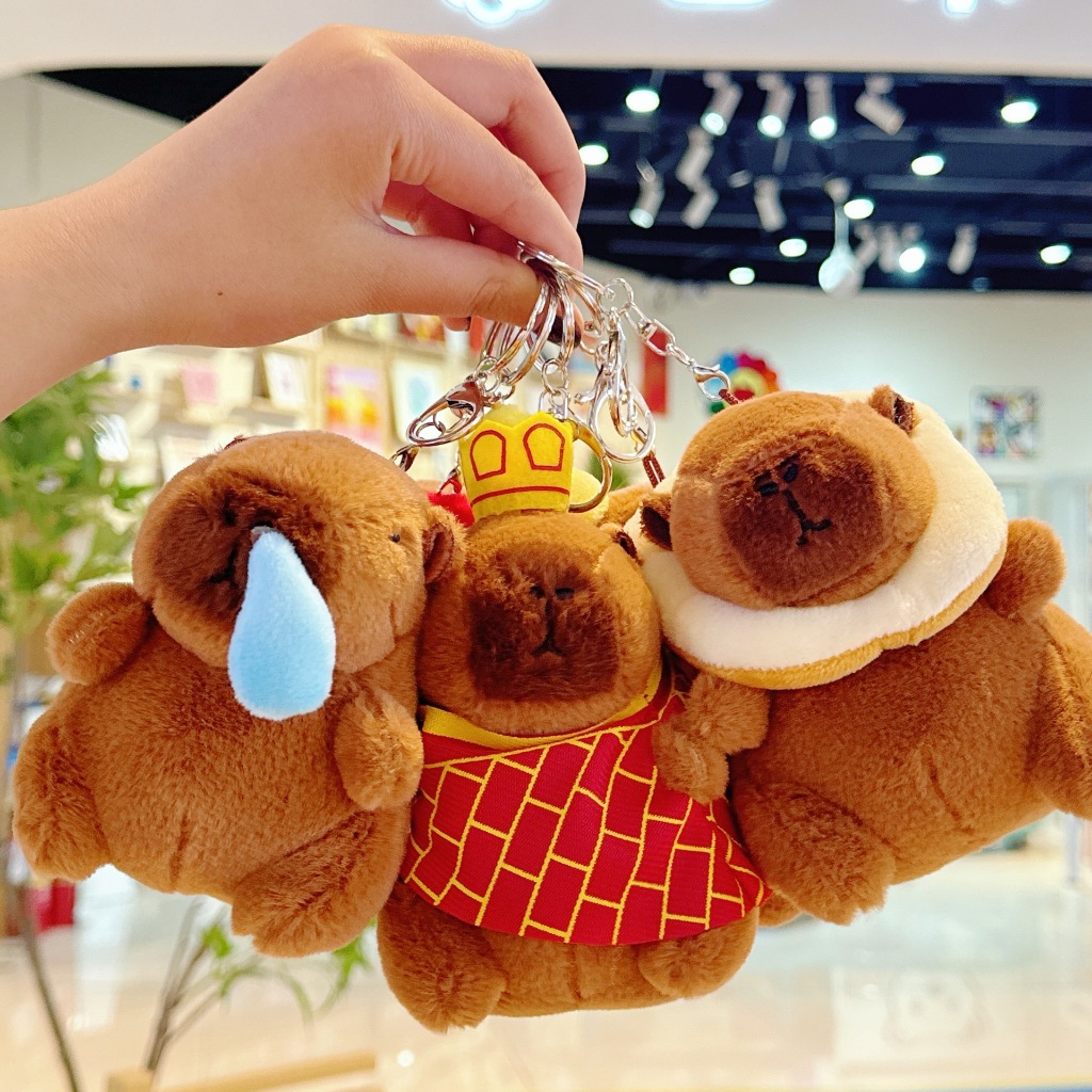 卡皮巴拉 Capybara Keychain Cute Toy Kawaii Capybara Doll Plush Ornaments ...