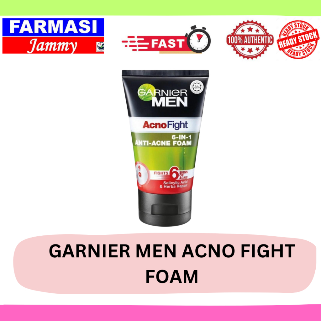 Garnier men Acno Fight Anti Acne Scrub In Foam 100ml | Shopee Malaysia