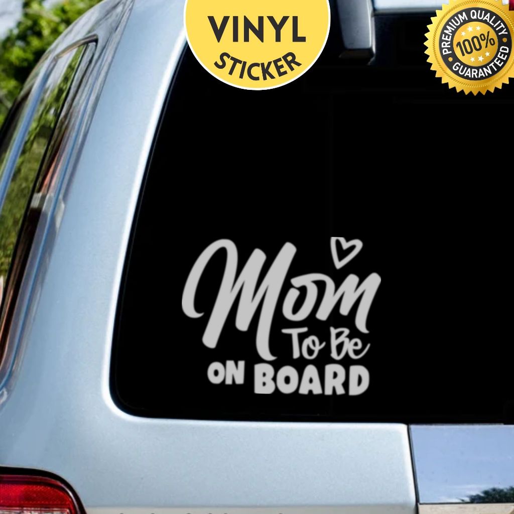 Love Mom On Board - Car Vinyl Sticker / Kereta Stiker - Vinyl Sticker ...