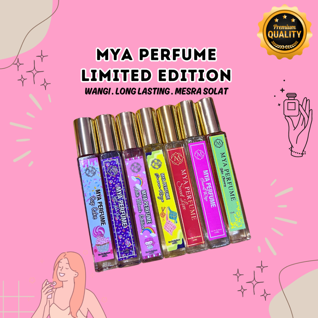 MYA PERFUME LIMITED EDITION | ADIK MANIS | LIKE CHERRY | SWEET LOVE | SECRET ROSE | SUNDAY ICE ...