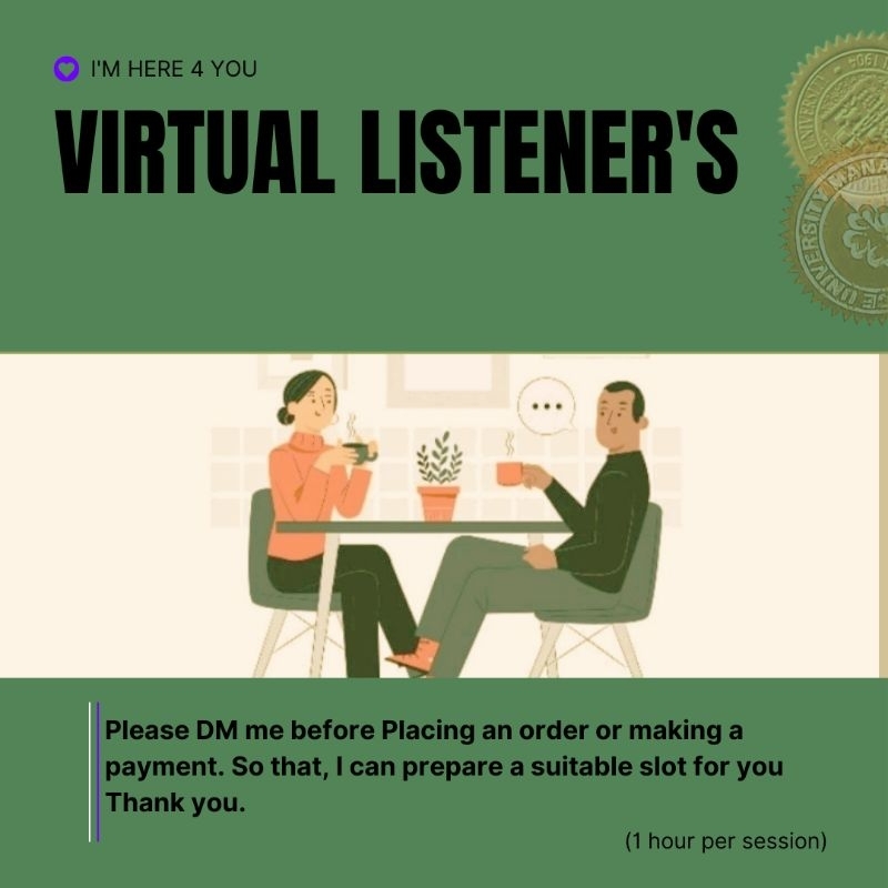 Virtual Listener's By Chat/Call - Buddy to talk (1 hour per session ...