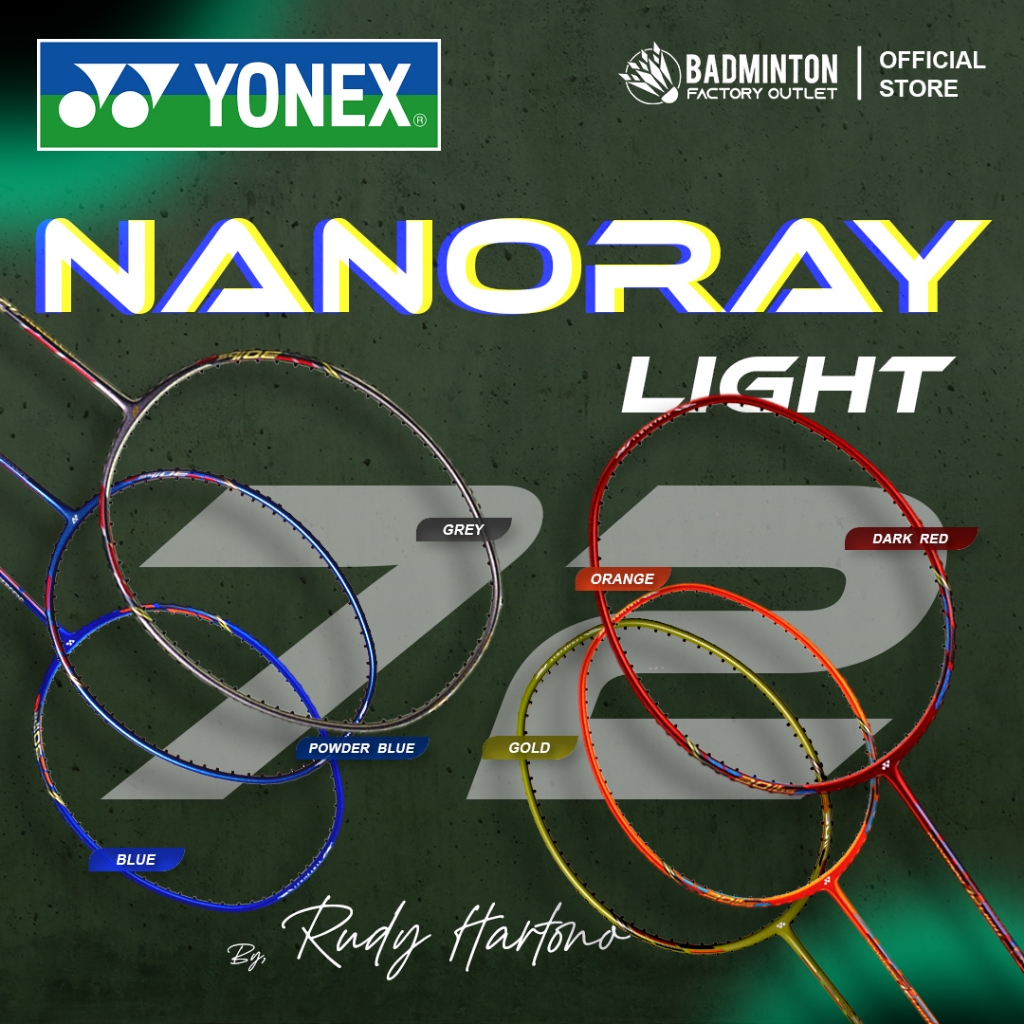 YONEX Nanoray 72 Light Series By Rudy Hartono Badminton Racket - 5UG5 Max Tension 30LBS - 100% ...