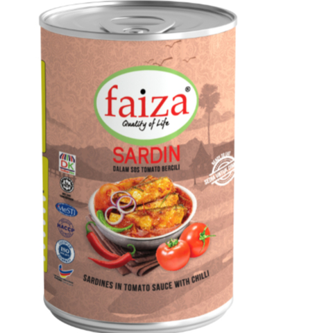 Faiza Sardin Dalam Sos Tomato Bercili (425gm) | Shopee Malaysia