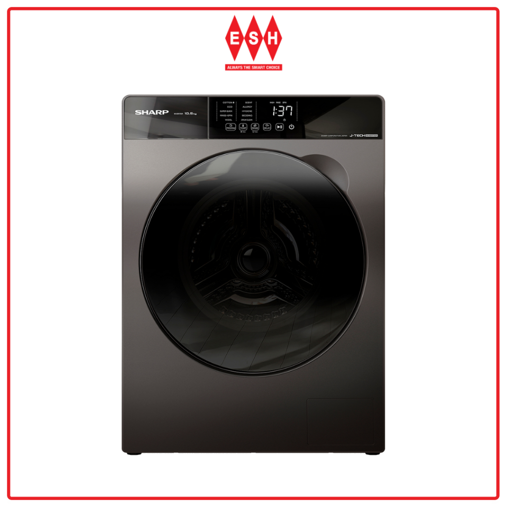 Sharp Front Load Washing Machine (10.5kg) ESFK1054SMG | Shopee Malaysia