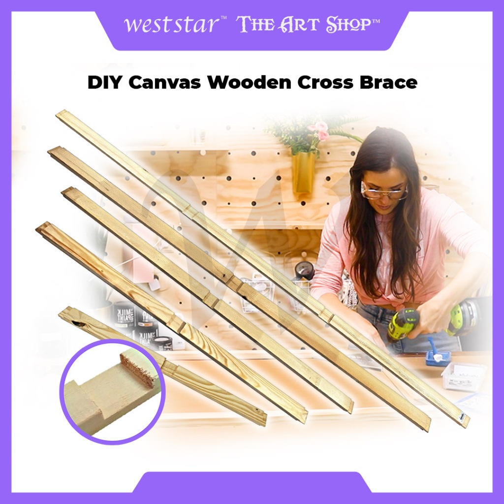 [Weststar TAS] DIY Canvas Wooden Cross Brace Stretcher Strips / Bars ...