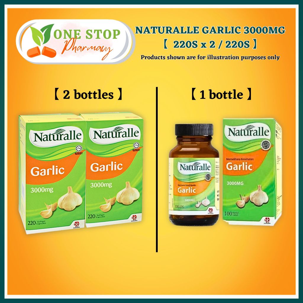 Naturalle Garlic 3000mg(220's/220'sx 2)Heart, arteries Health/Anti ...