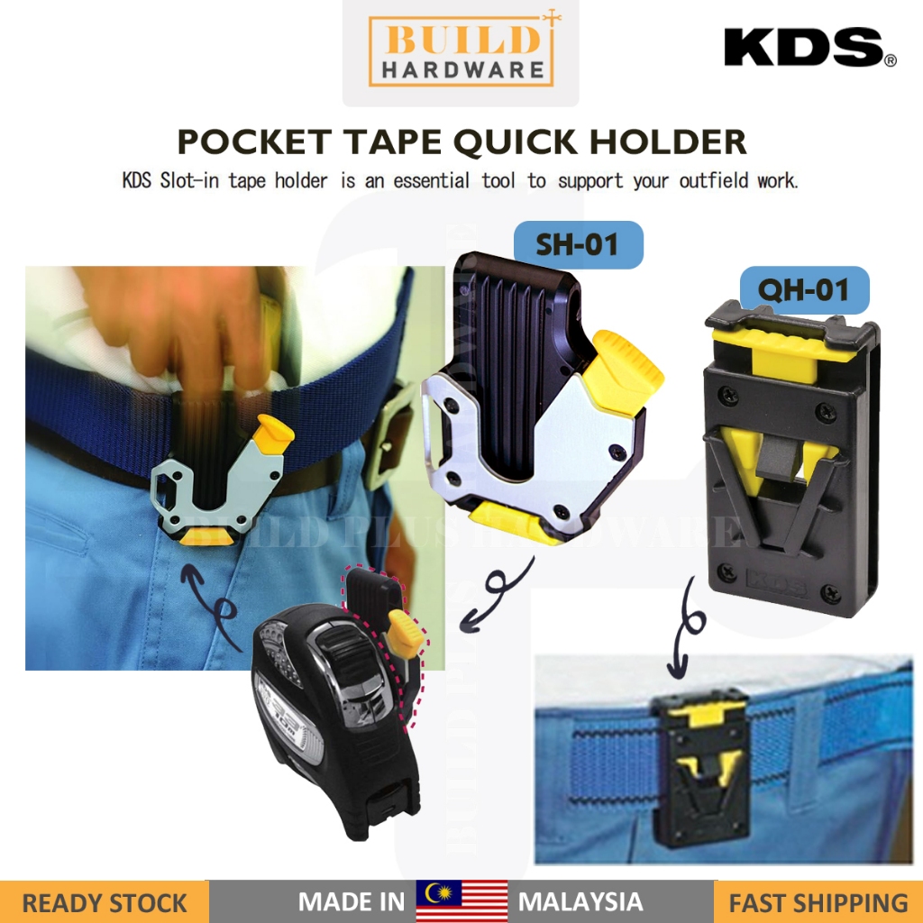 KDS Pocket Measuring Tape Quick Holder Locking Belt Clip SH-01 QH-01 ...