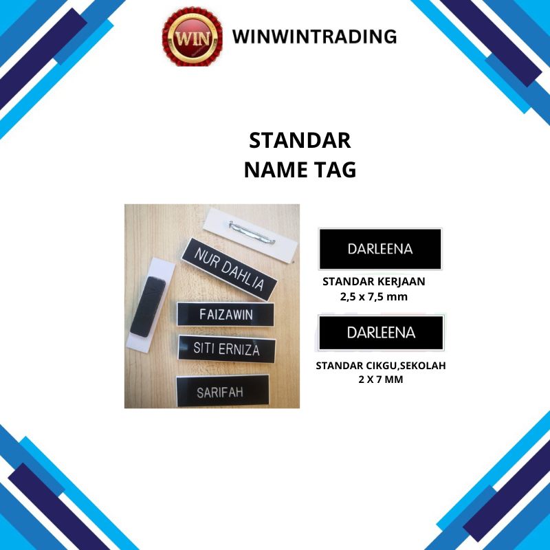 NAME TAG PIN / MAGNET(*tidak boleh COD*) | Shopee Malaysia