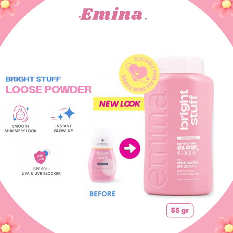 Emina Bright Stuff Loose Face Powder (55g) | Shopee Malaysia
