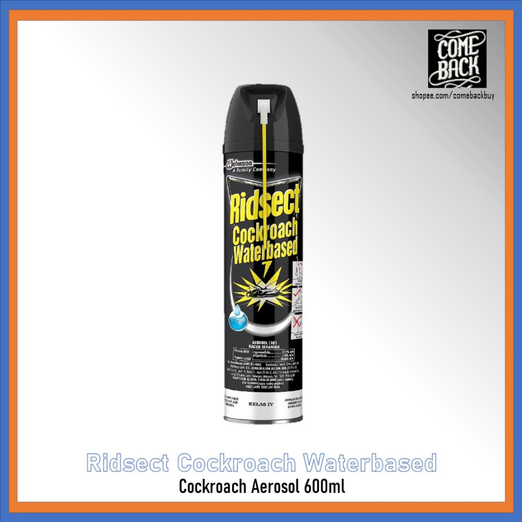Ridsect Cockroach Waterbased Aerosol 600ml Lipas Racun Serangga Anti ...