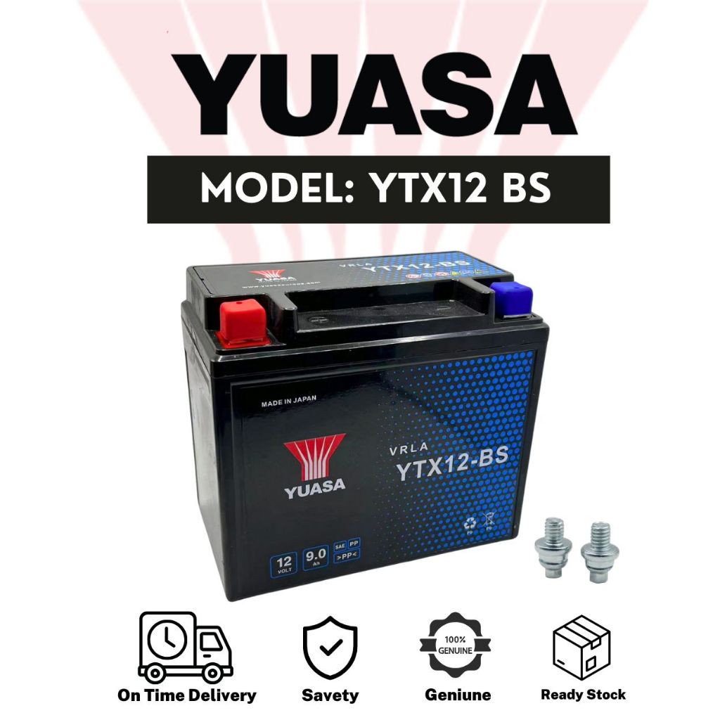 YTX12-BS YTX12 BTX12 YUASA Battery Batteri Bateri 100% Original YUASA ...