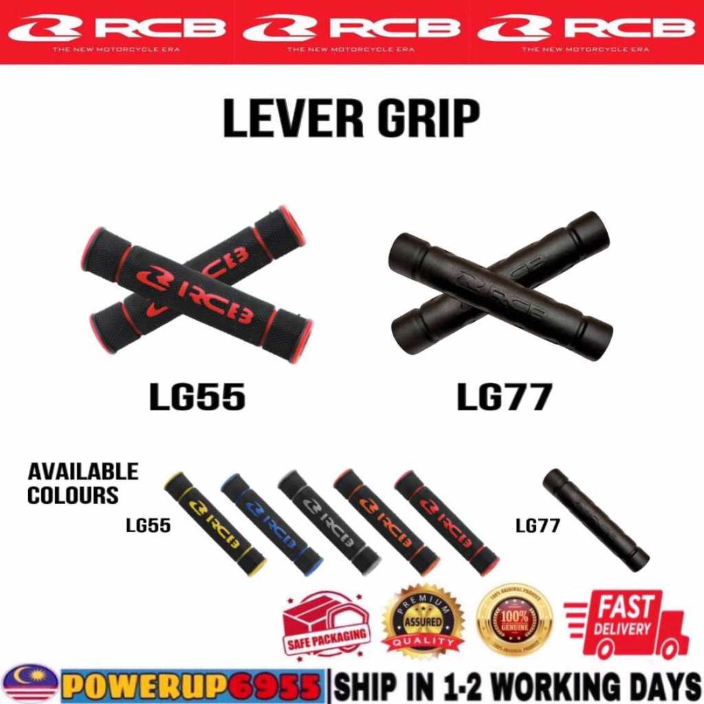 RCB UNIVERSAL LG55 LG77 BRAKE CLUTCH LEVER GRIP RUBBER RACING BOY GETAH ...