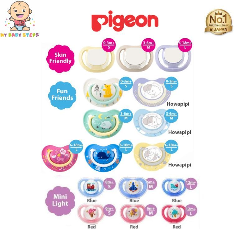 Pigeon Silicone FunFriend /Skin Friendly/Mini Light Soother Pacifier ...