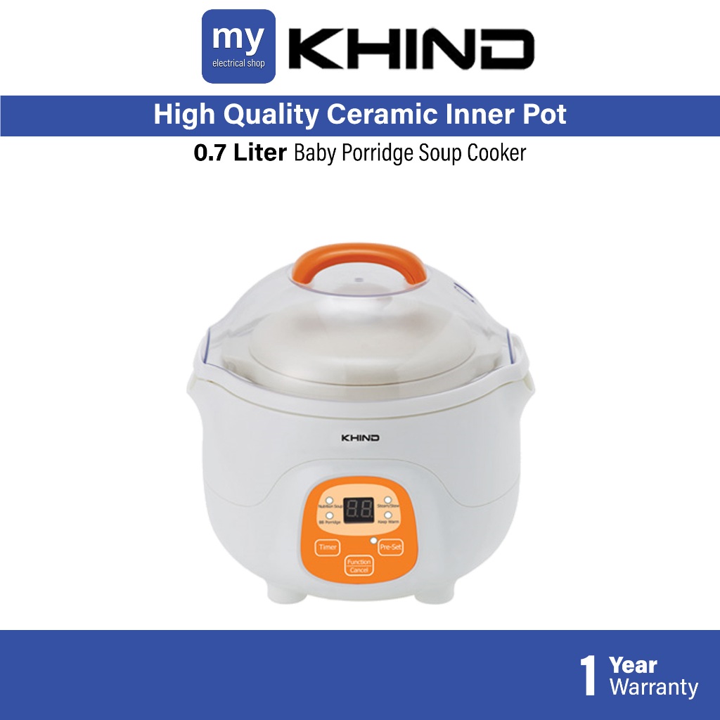 Khind Baby Porridge Cooker Soup Cooker Chawanmushi Cooker Steamer ...
