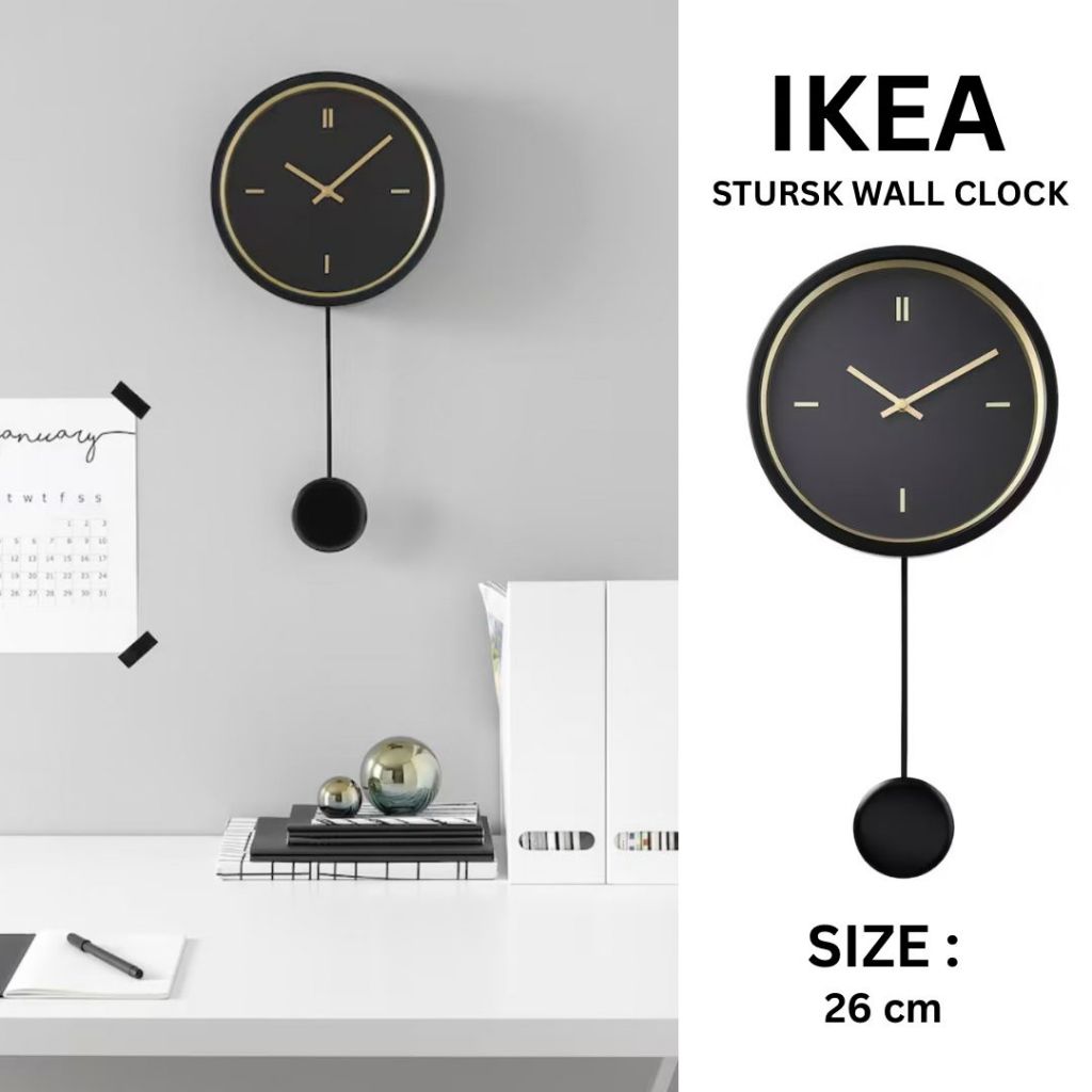 STURSK Wall clock ( 26 cm ) | Shopee Malaysia