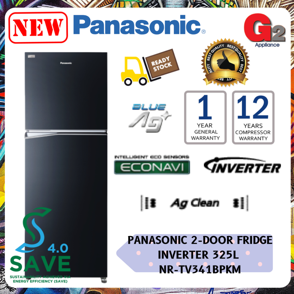 PANASONIC-双门冰箱 (READY STOCK) 2DOOR REFIGERATOR TOP FREEZER 325L [NR ...