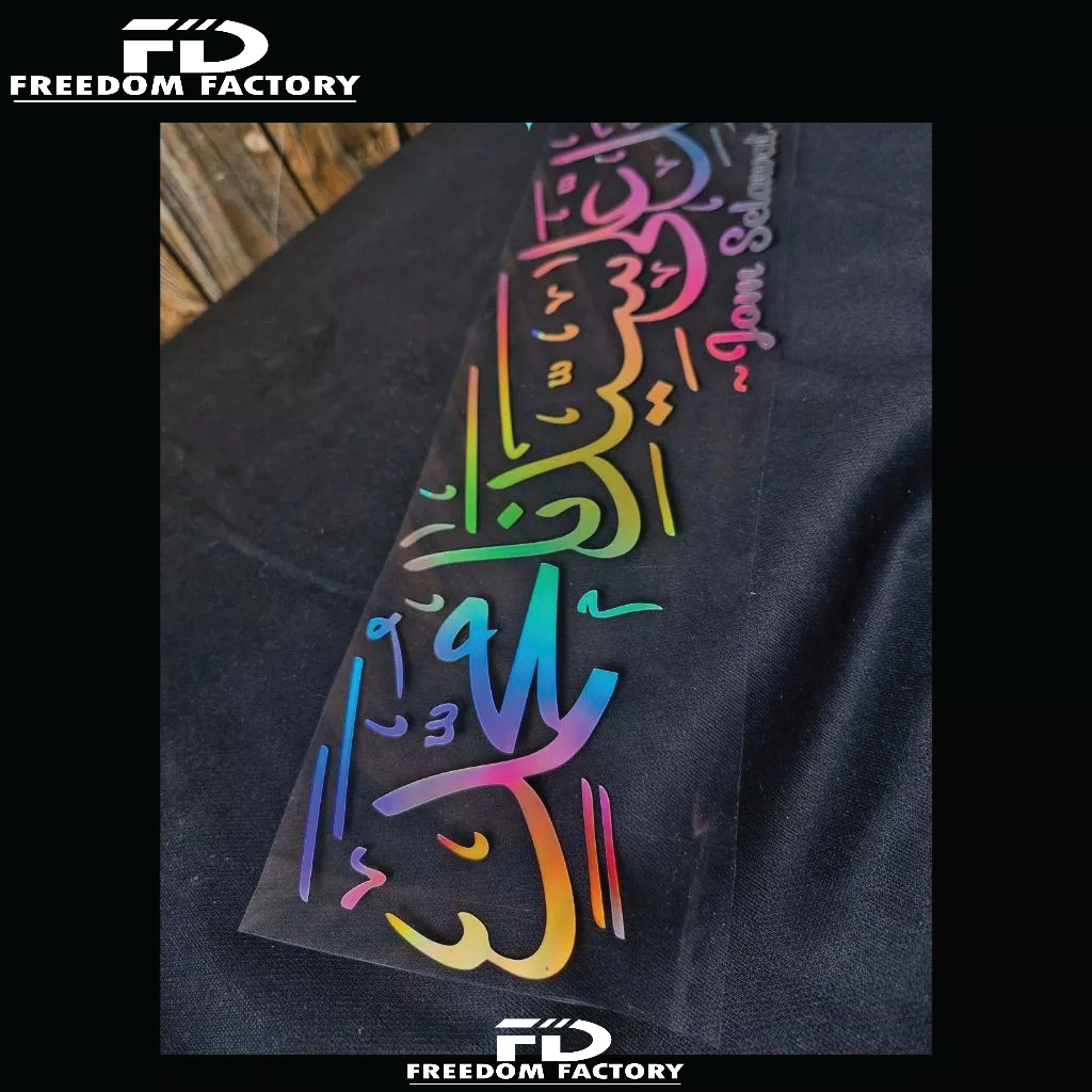 Stiker Kereta Laser Pelangi Jom Selawat Aksesori - Accessories CAR ...