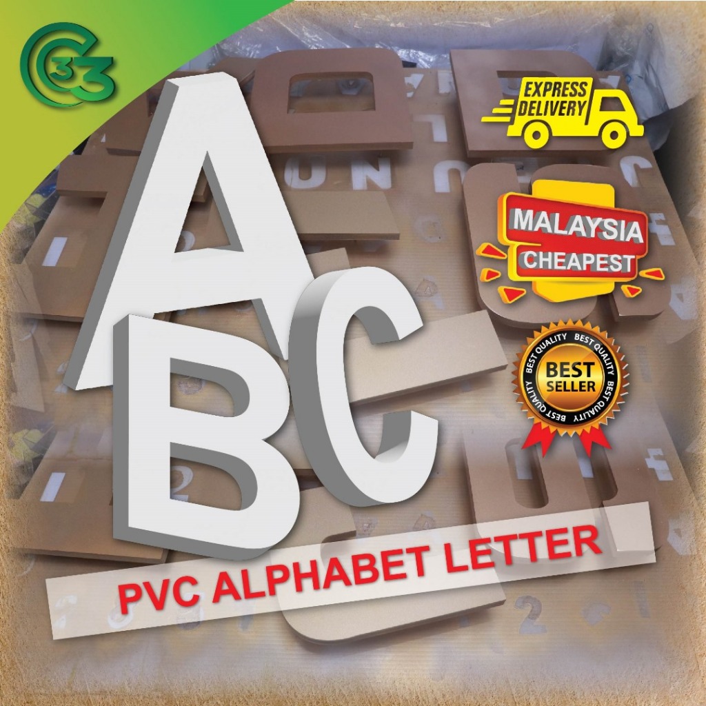 Custom 3D Wording/Alphabet Letter and number Size 20cm high| Foamex PVC ...