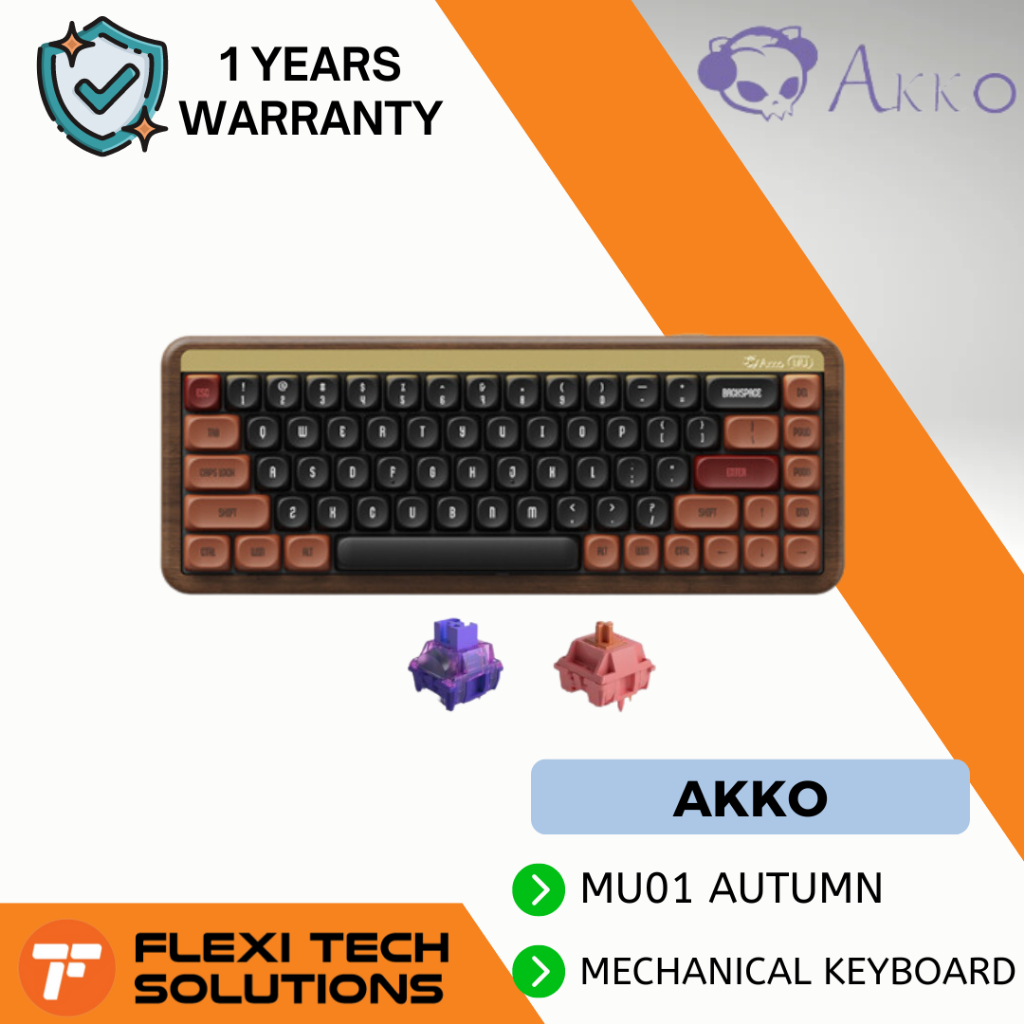 Flexi Tech Akko MU01 Autumn Tri-Mode Hot-Swappable Mechanical Keyboard ...