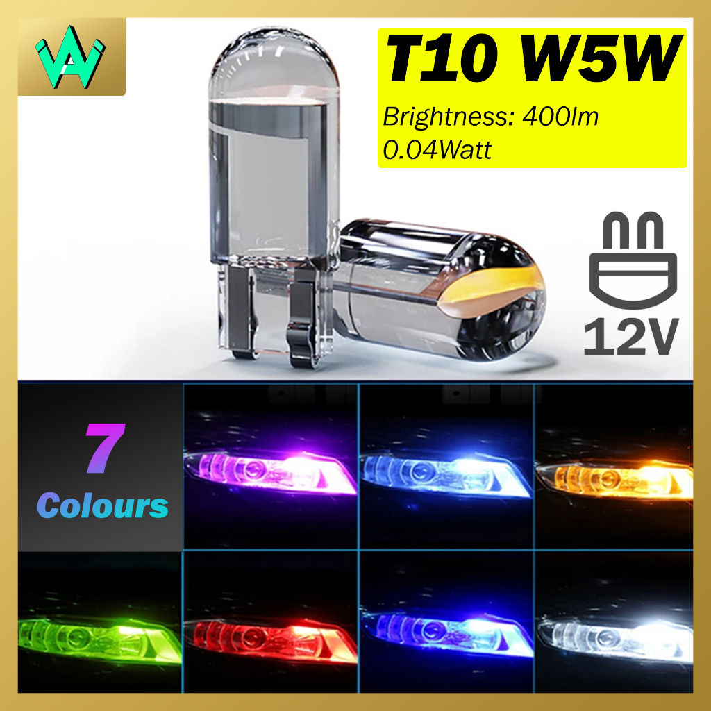 T10 LED Mentol Lampu Motor Kereta Car LED Light White Red Ice Blue Pink ...