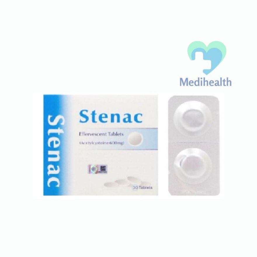 STENAC EFFERVESCENT TABLET (ACETYLCYSTEINE 600MG) 30s | Shopee Malaysia