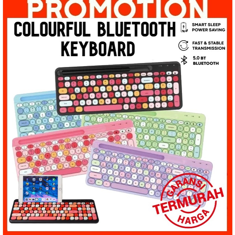 ~Ship From KL~ Portable BT Keyboard Bluetooth PC Laptop Office Table ...
