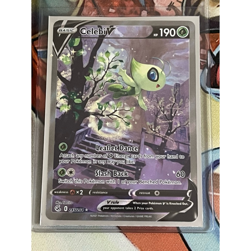 Pokemon TCG SS08 Fusion Strike - Celebi V - 245/264 - Alternate Art ...