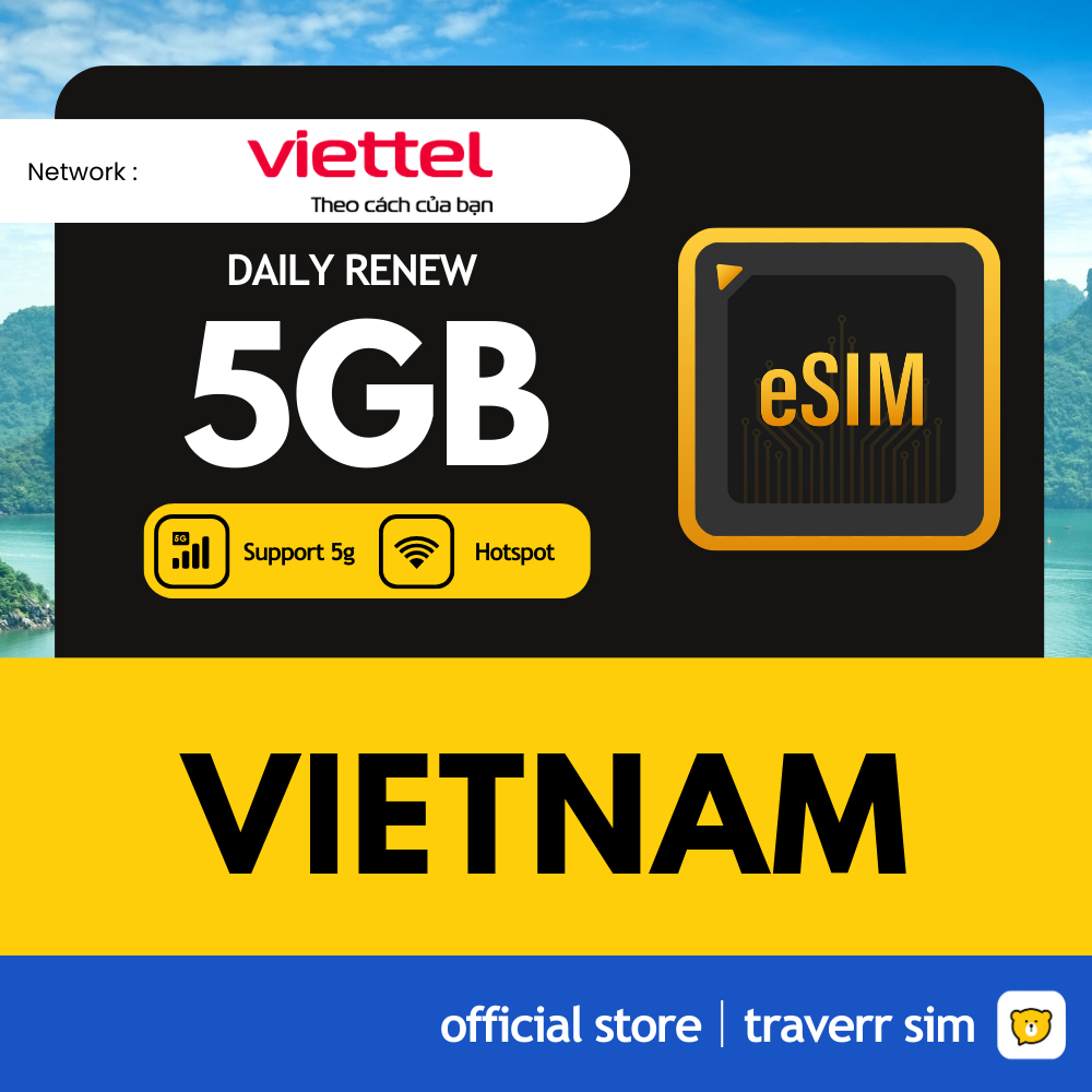 【Vietnam eSIM】【🔥5G】【Vinaphone】越南 Travel eSIM | Shopee Malaysia