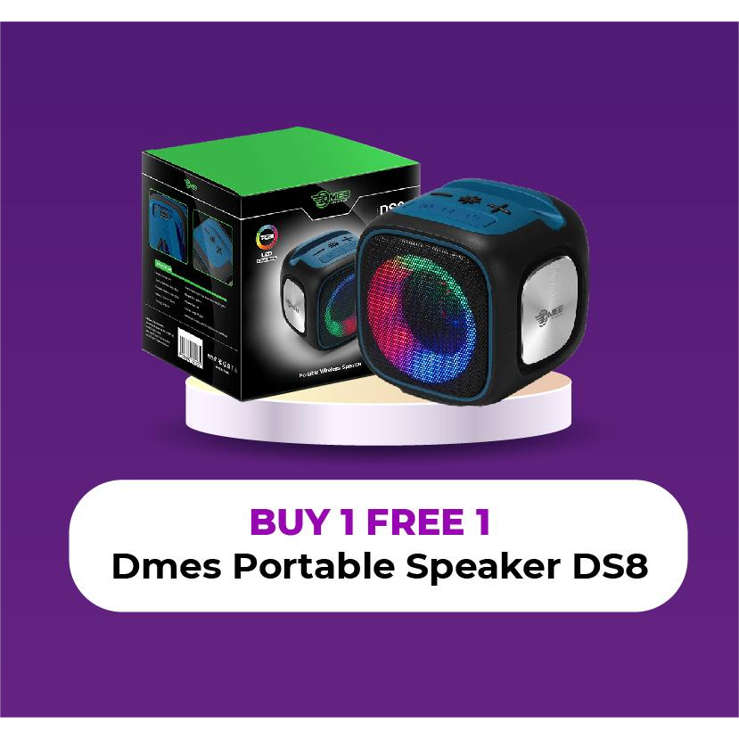 🔥BUY 1 FREE 1🔥 DMES DS8 Wireless Speaker Bluetooth with 360 Stereo Bass TWS 5.3 Bluetooth ...