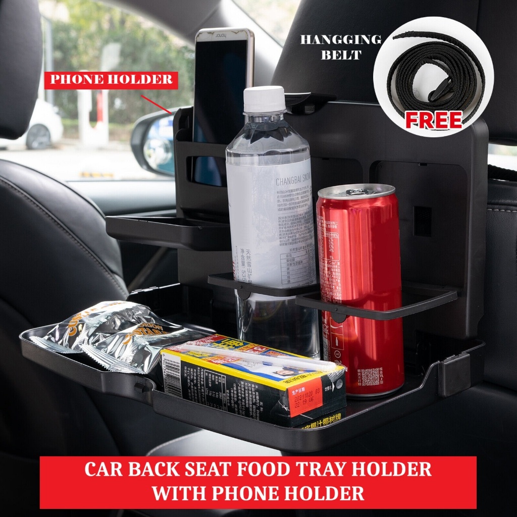 Car Food Tray Holder Rear Seat Back Drink Cup Water Bottle Dining Table ...
