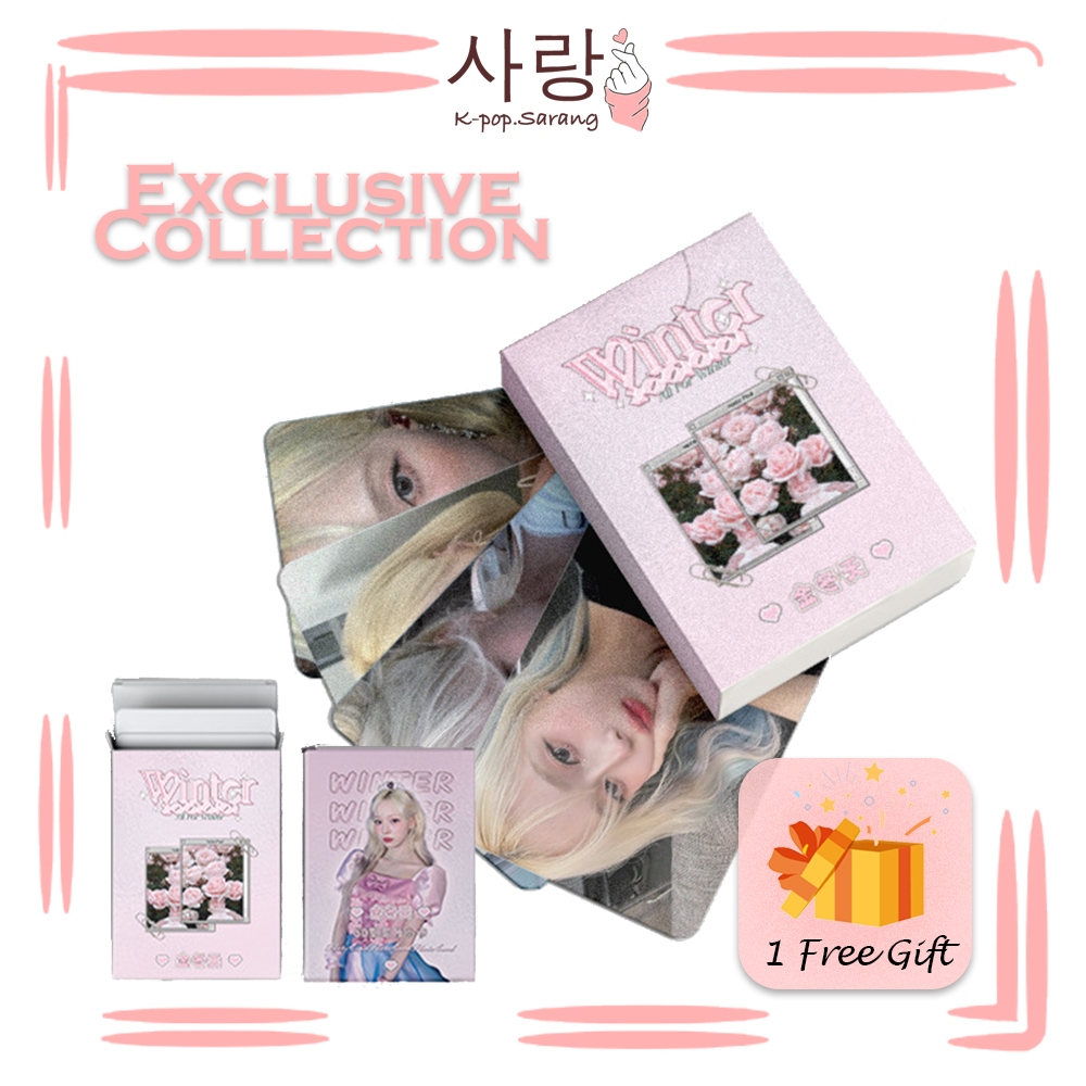 50pcs《AESPA - WINTER》Exclusive Holographic Photocards Set Collection ...