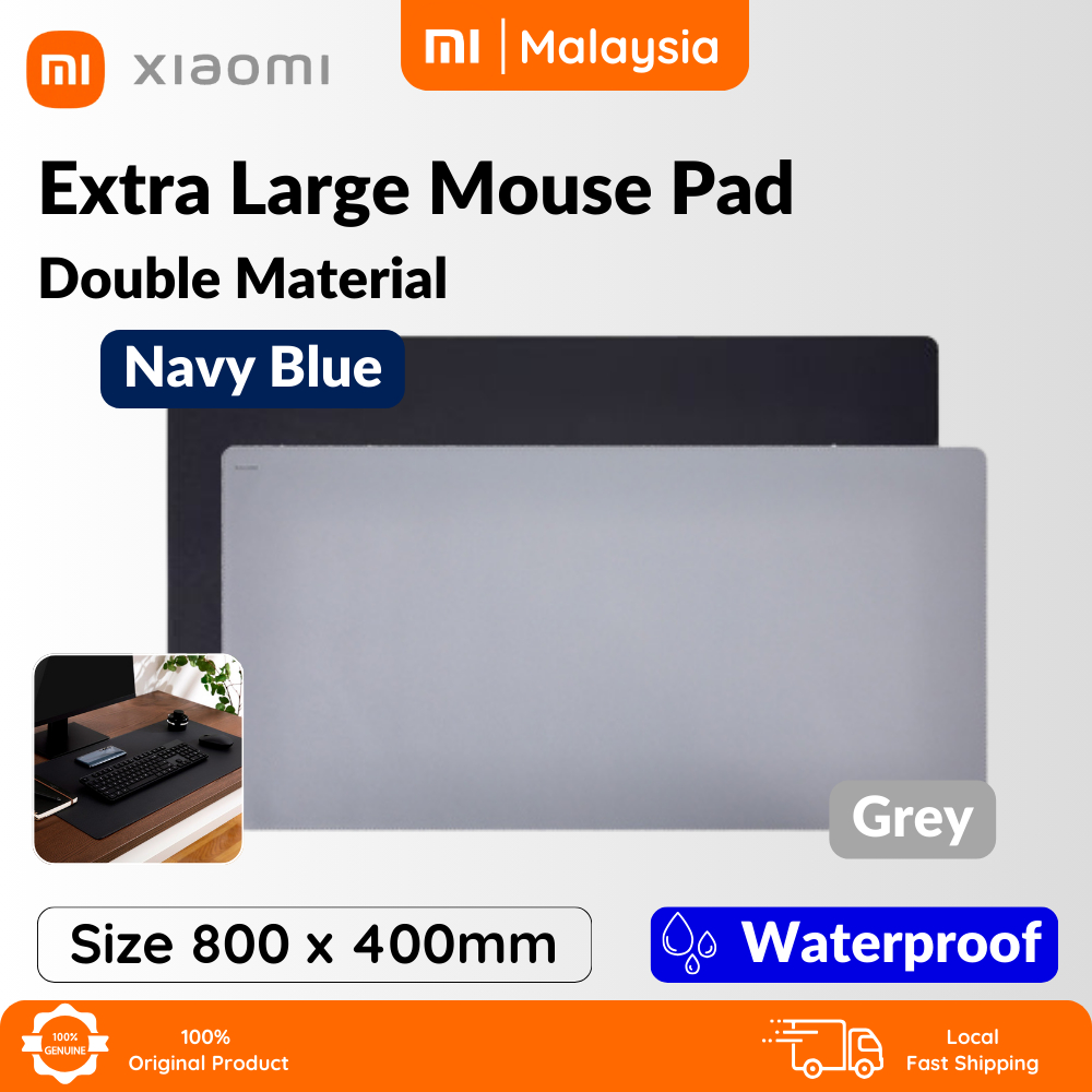 Xiaomi Mi Original Extra Large Double Material Mouse Pad Leather Touch ...
