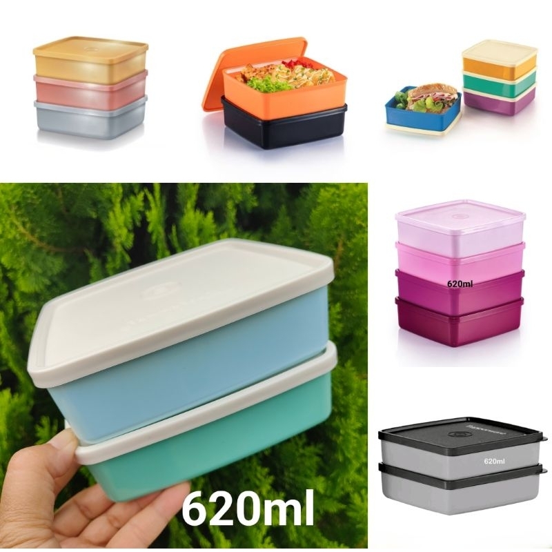 💖💖 Tupperware Large Square Away (1/2 pcs) 620ml | Shopee Malaysia