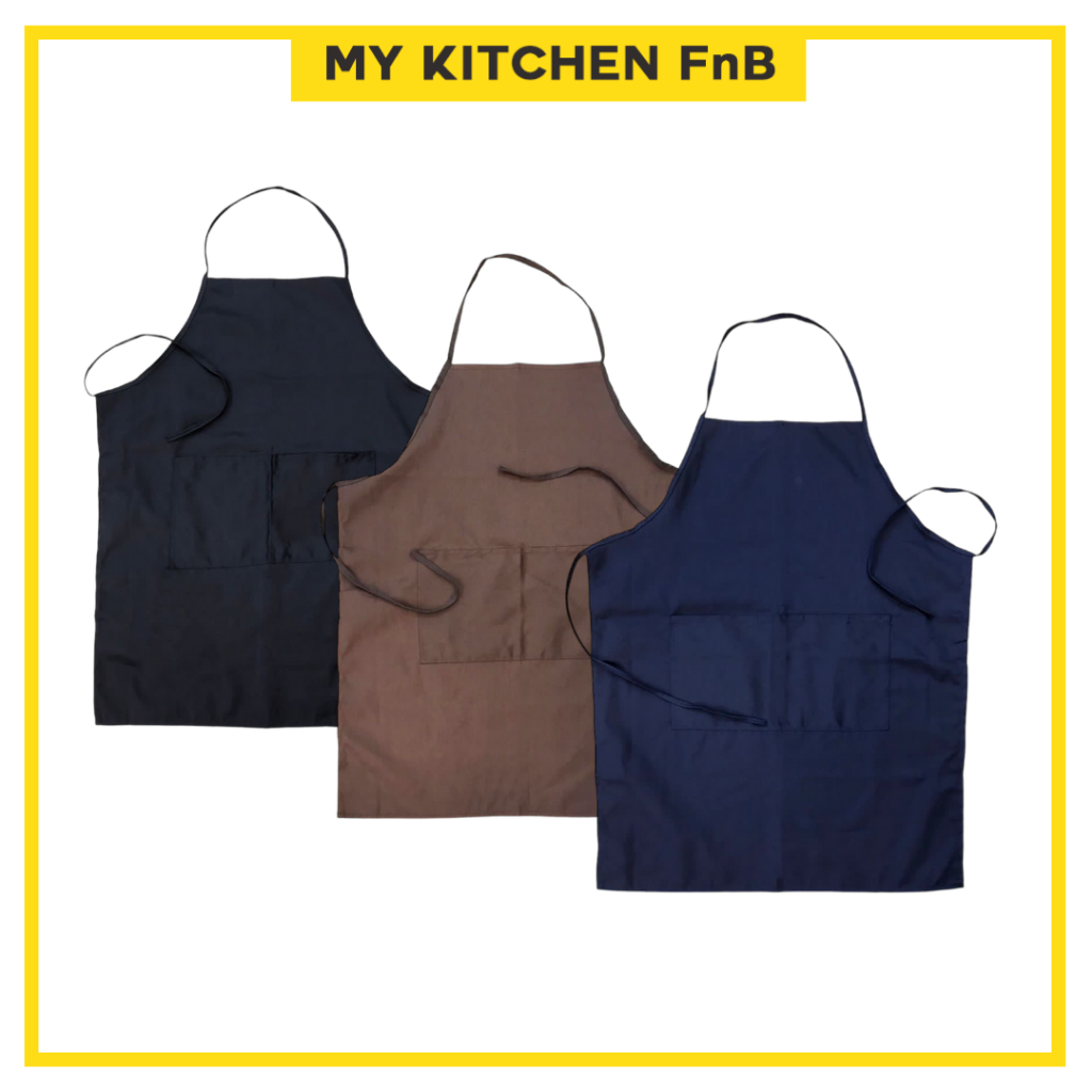 [Kitchen FnB] AP16 Apron (Cotton) Multi-Color With Front Pocket Kitchen ...