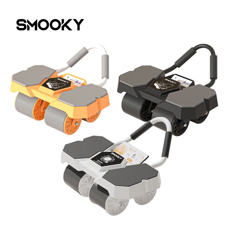 SMOOKY Four-Wheel Automatic Rebound Abdominal Wheel Roller with Elbow Support Fitness 健腹轮小杨哥嘴哥推荐 ...