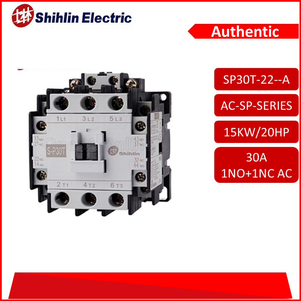 SHIHLIN CONTACTOR (AC-SP SERIES)15KW/20HP 30A(SP30T-22) | Shopee Malaysia