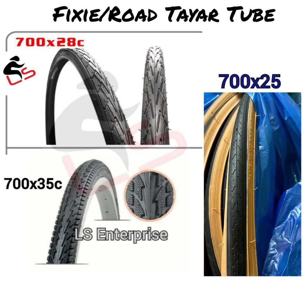 Bicycle Tyre 700×28c Fixie Road Bike Hybrid Touring 700x35 Tayar ...