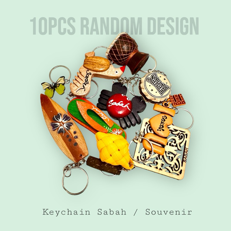 10PCS Keychain Sabah Random Design Souvenir | Shopee Malaysia