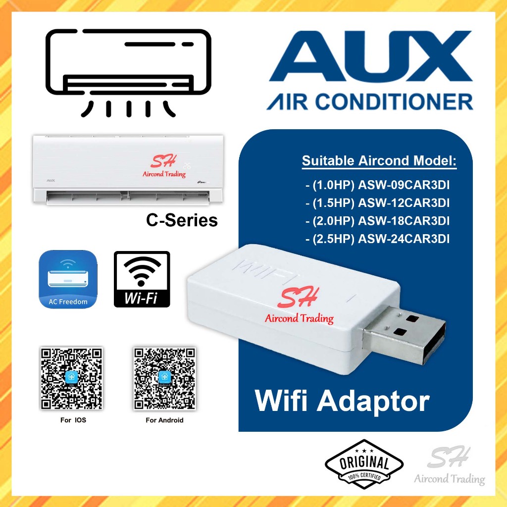 (AUX) AUX AIRCOND WIFI ADAPTOR WIFI KIT ADAPTER APP WIFI C-Series ASW ...