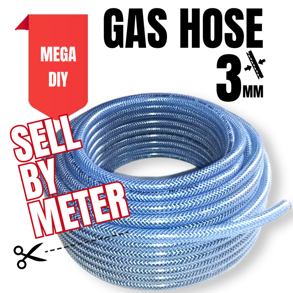 [LOOSE CUT] 1 METER SIRIM Gas Hose High Pressure Transparent PVC ...