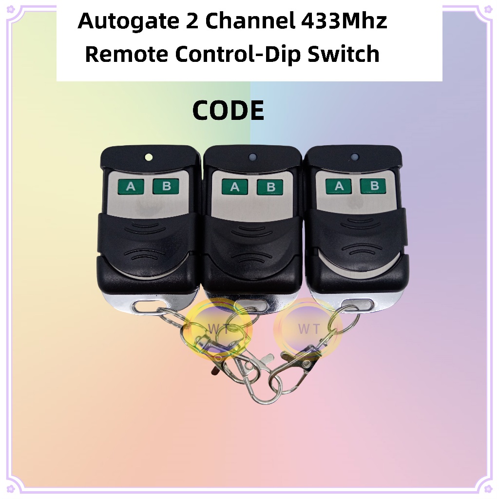 2 Channel 433mhz Premium Wireless Autogate Remote Control - Dip Switch ...
