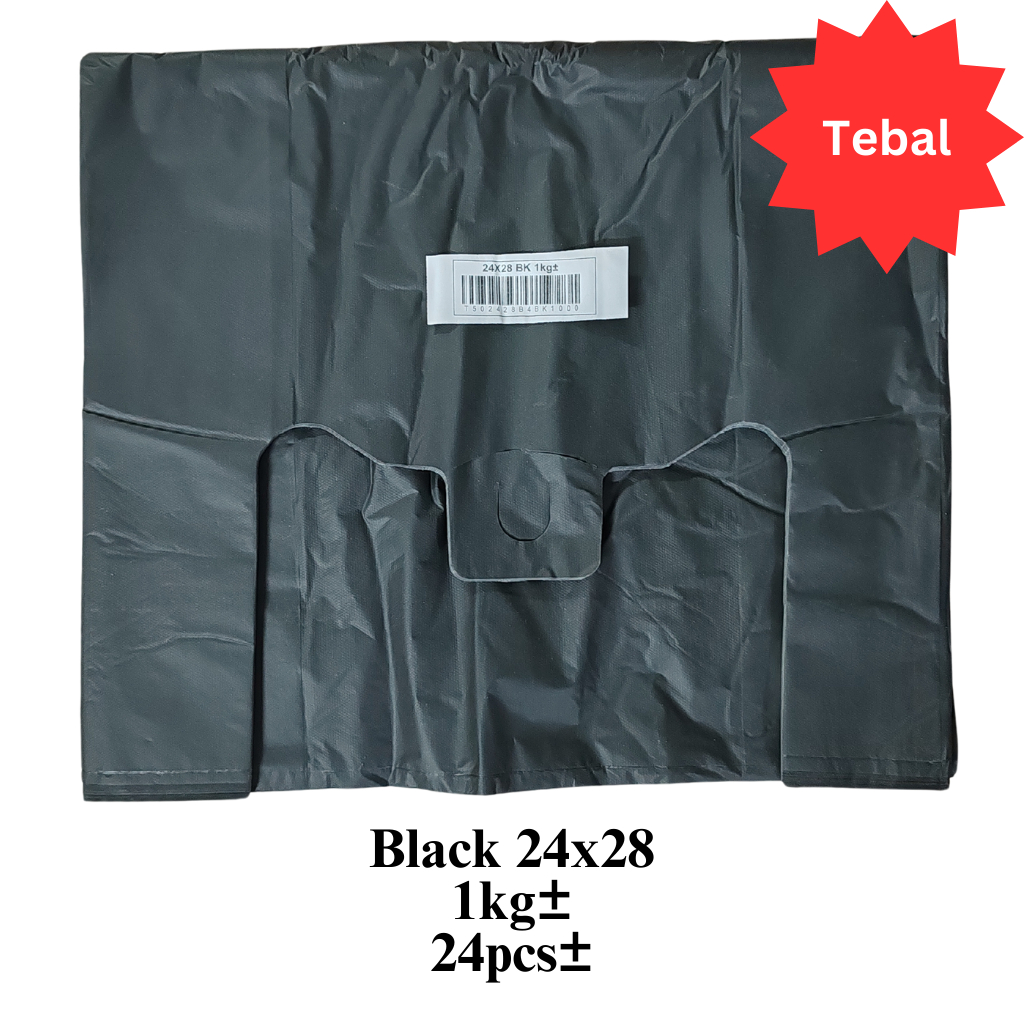 Harga Murah Black Color Singlet Bag / T-Shirt Bag / Beg Plastik / Beg ...