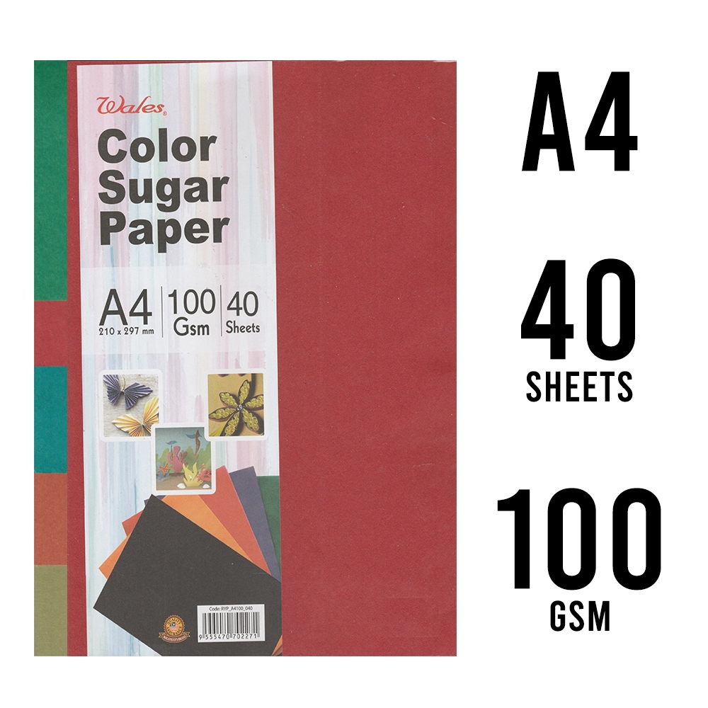 WALES | COLOUR PAPER | CONSTRUCTION PAPER - SUGAR COLOUR PAPER ( A4 ...