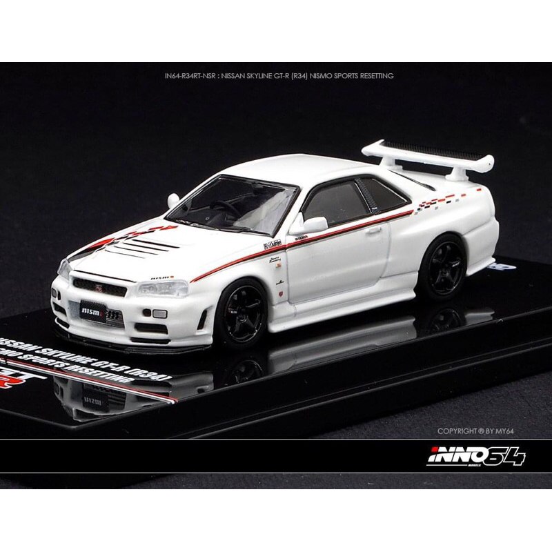 INNO64 NISSAN SKYLINE GT-R (R34) NISMO R-TUNE (PUTIH) | Shopee Malaysia
