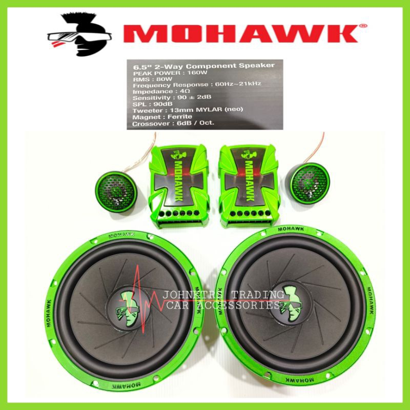 MOHAWK COMPENANT SET 6.5" SPEAKER GREEN SERIES LIMITED EDITION | Shopee ...