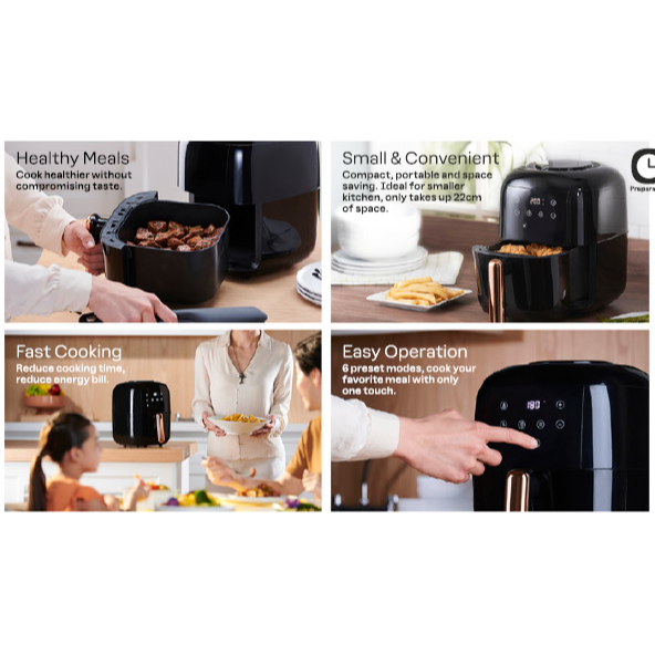 {NEW ITEM} TUPPERWARE AIR FRYER 3L WITH TOUCHSCREEN DISPLAY | Shopee ...